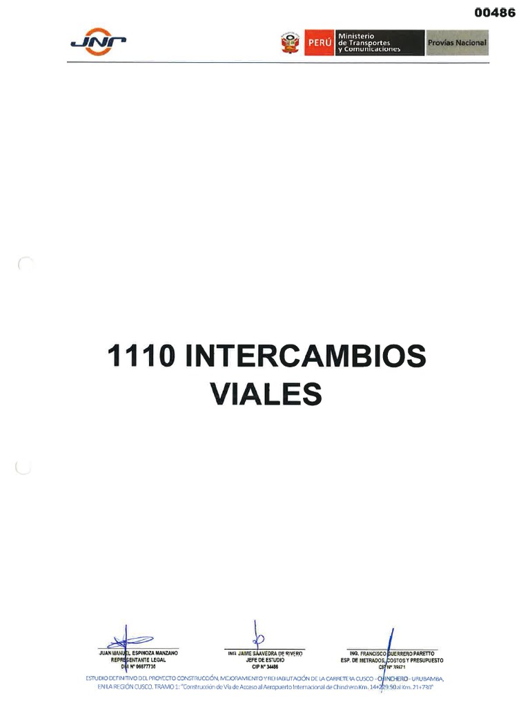 Especificaciones Tecnicas Intercambios Viales | PDF