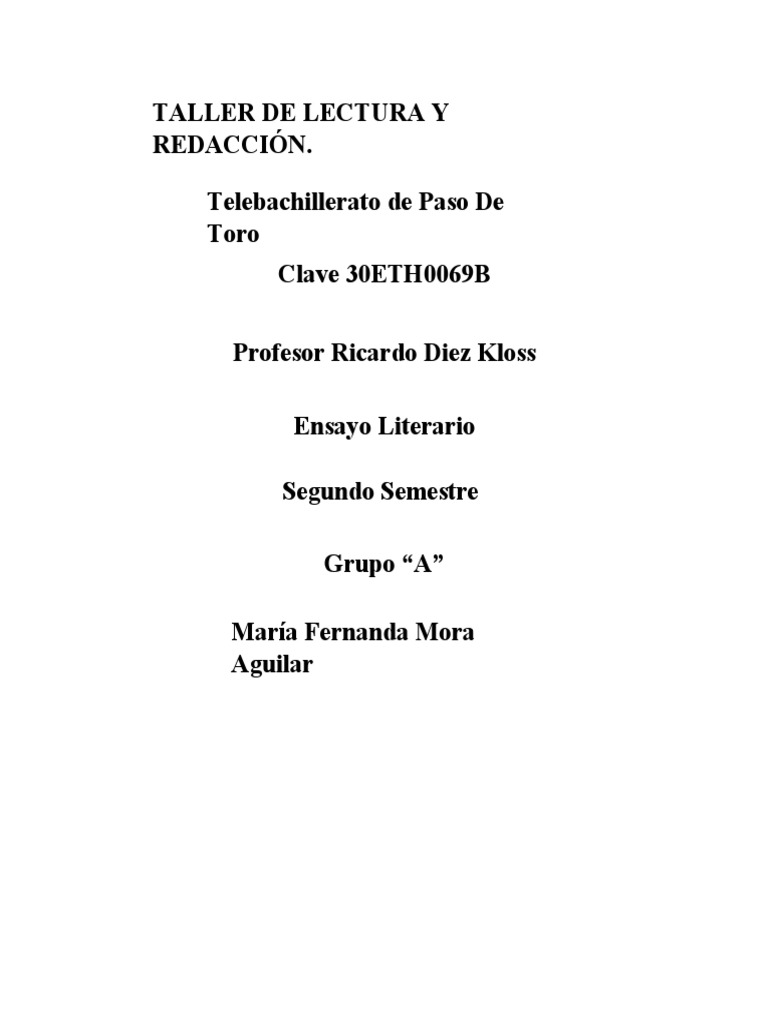 Ensayo Literario - La Moda | PDF | Moda | Sociedad