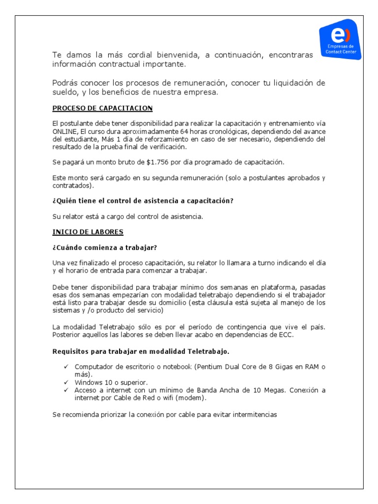 Cencosud Easy 30 V - 2 Horas - 10 - 2020 | PDF | Salario | Economias