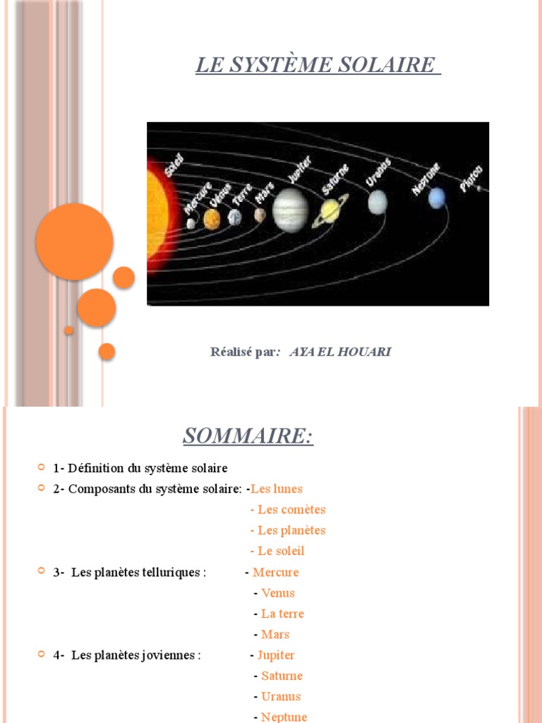 Le Système Solaire | PDF | Planètes | Système solaire