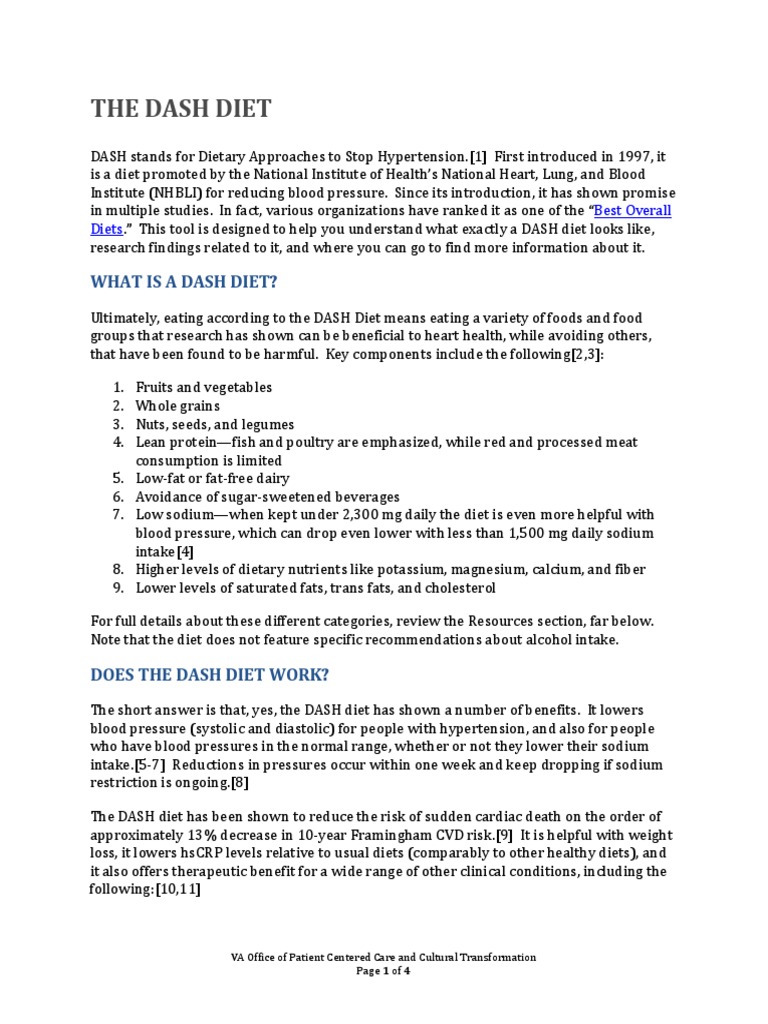 A Comprehensive Review of the Evidence-Based DASH Diet: Benefits ...