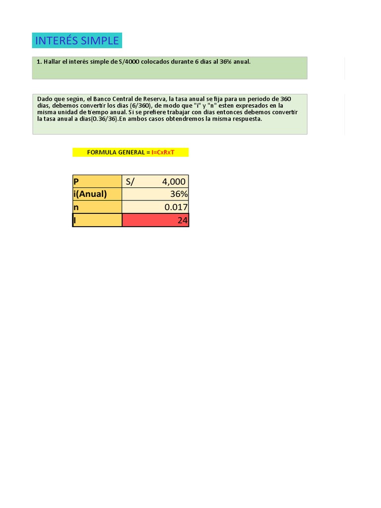 Interes Simple 1 53 | PDF | Interés | Distribución de ingresos del factor