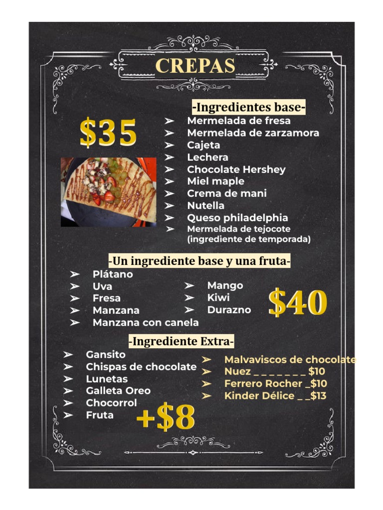 Crepas | PDF | Bocadillos | Cocina