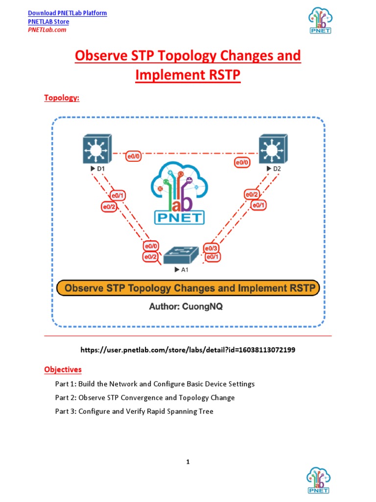 Observe STP Topology Changes and Implement RSTP | PDF | Computer ...