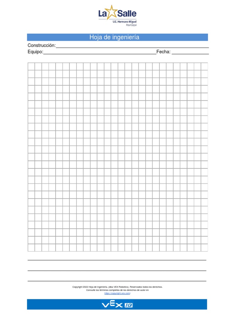 Hoja de Ingeniería VEX 2022 | PDF