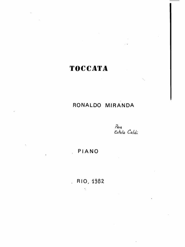 Toccata Ronaldo Miranda | PDF