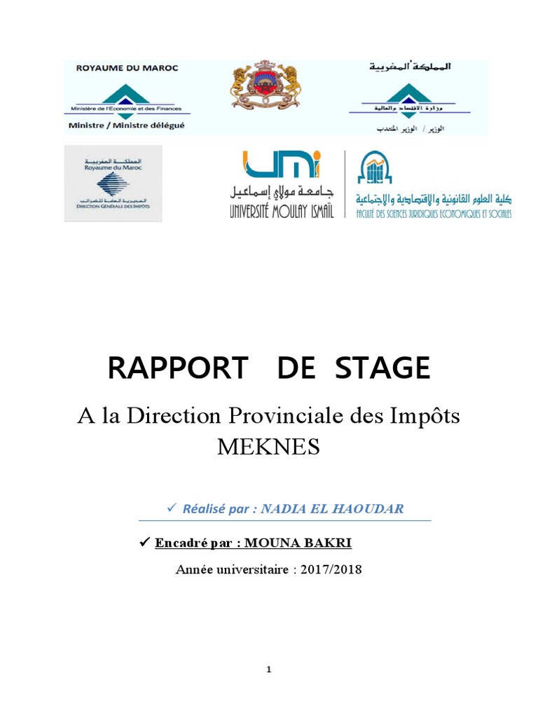 Rapport de Stage | PDF | Impôts | Banques