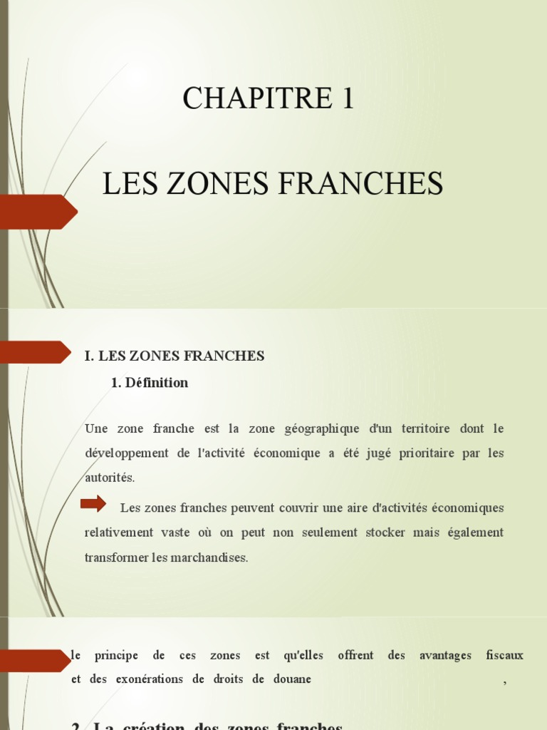 Les Zones Franches | PDF | Finance et gestion monétaire | Droit