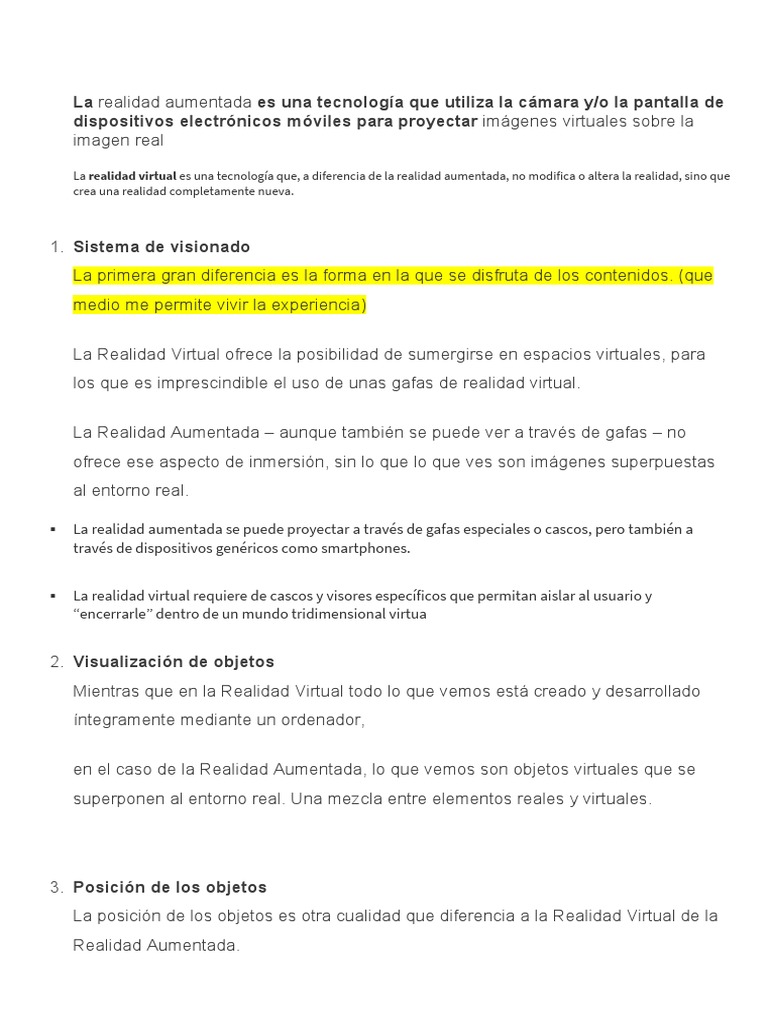 Realidad Virtual | PDF | Realidad virtual | Realidad aumentada