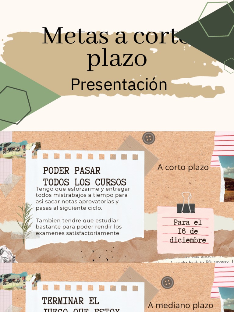 Metas A Corto Plazo | PDF