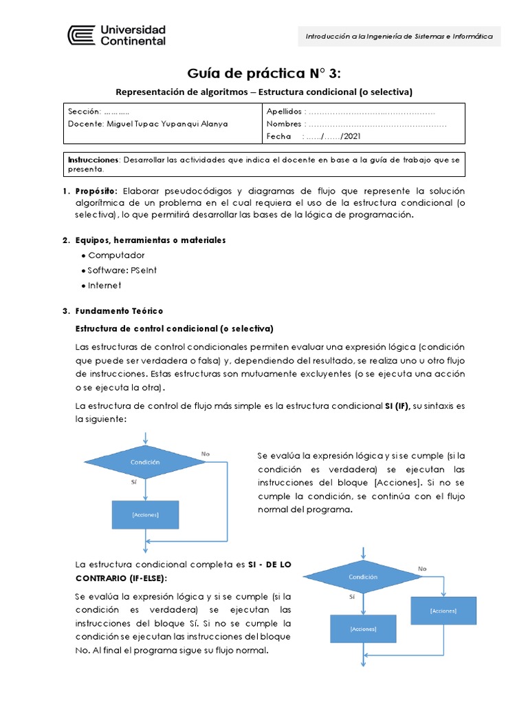 Algoritmos Condicionales en PSeInt | PDF | Algoritmos | Flujo de control