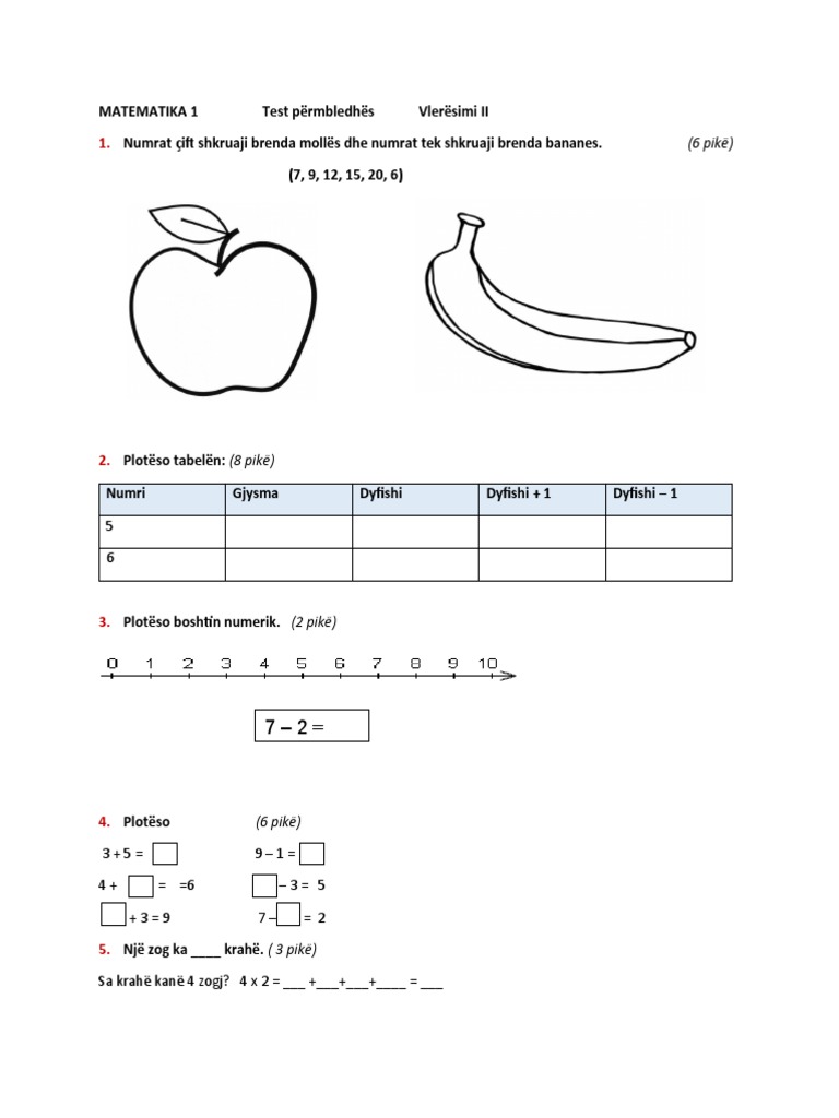 Matematika 1 - Test 2 | PDF