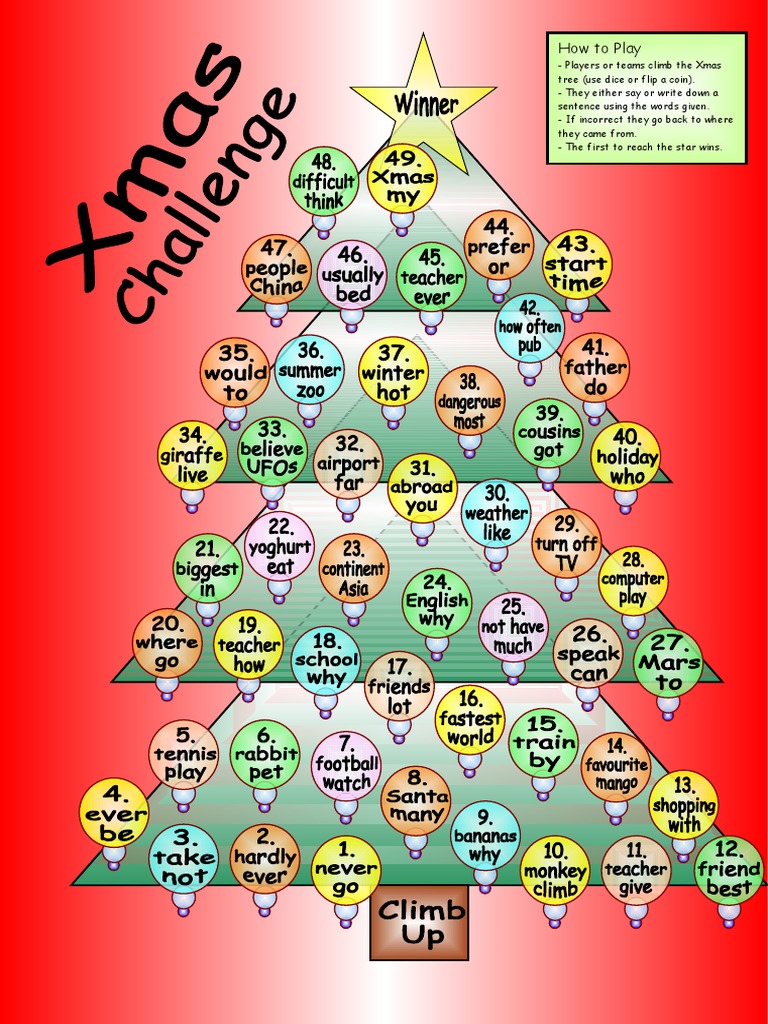 Christmas Board Game - Xmas Tree | PDF