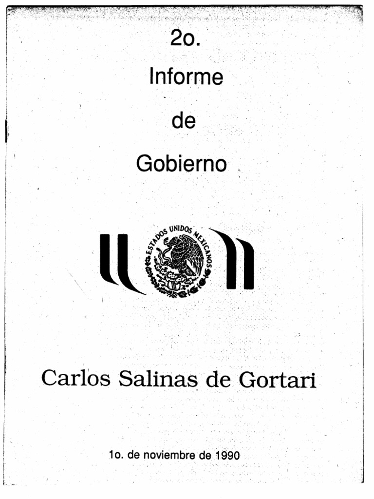 2do Informe de Gobierno - Carlos Salinas de Gortari | PDF
