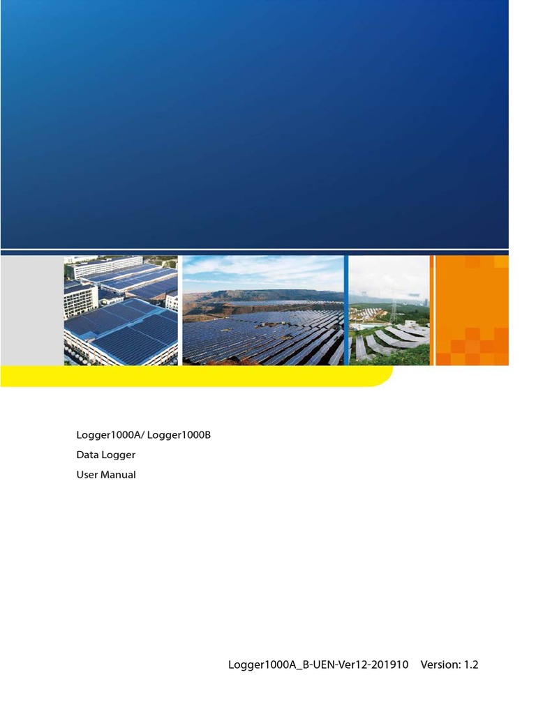 Sungrow Data Logger 1000 - 1000B Usert Manual | PDF | Computer Network | Screw