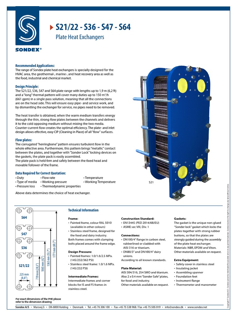 S21 S21A S22 S36 S47 S64 - DataSheet - EN | PDF | Heat Exchanger ...