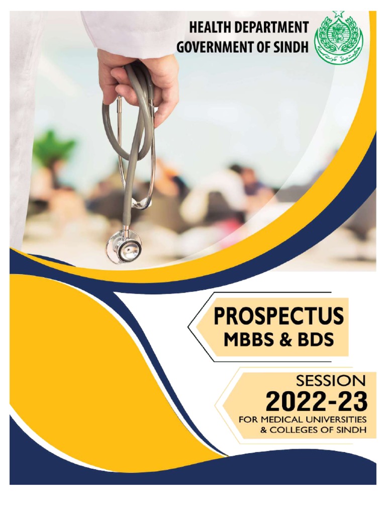 Prospectus MBBS & BDS 2022-23-11222 | PDF | Karachi | Health Care