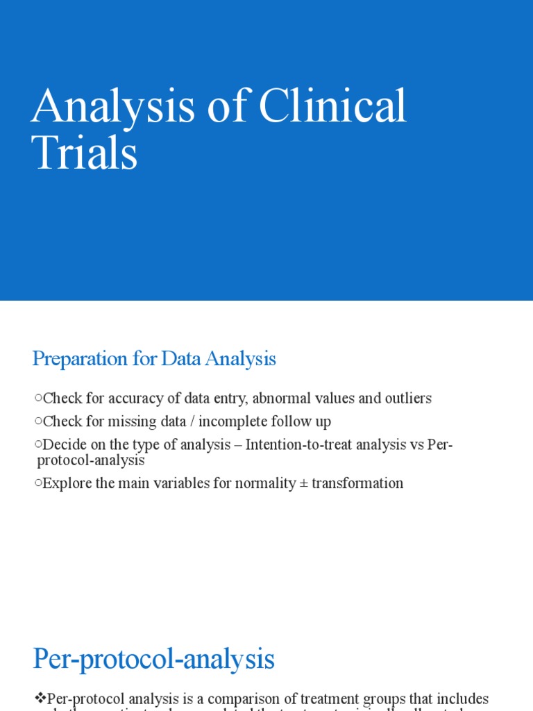 Analysis of Clinical Trials | PDF | Statistics | Science