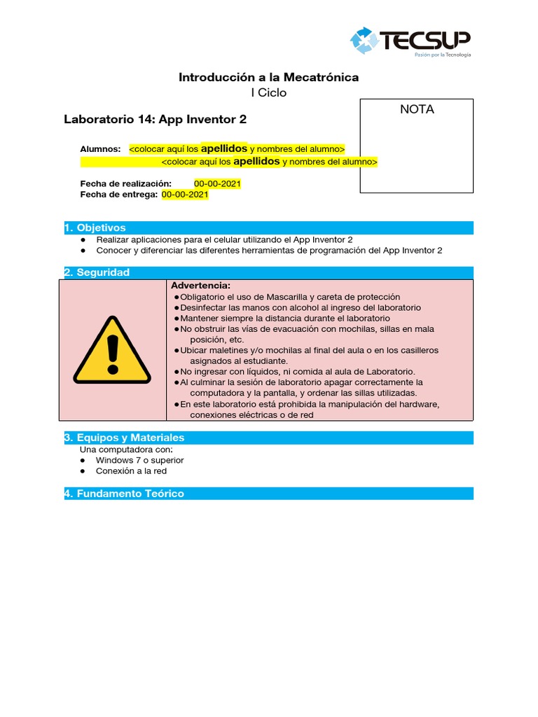 Lab14 - App Inventor2 | PDF | Laboratorios | Aplicación movil