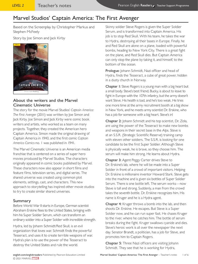 M01_Marvel_Captain_America_Level_2 | PDF | Verb | Linguistics