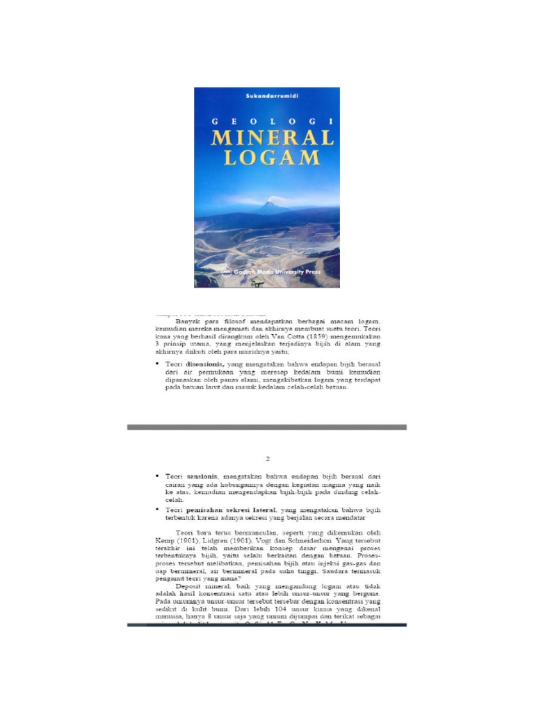 Mineral Logam dan Proses Pembentukannya | PDF