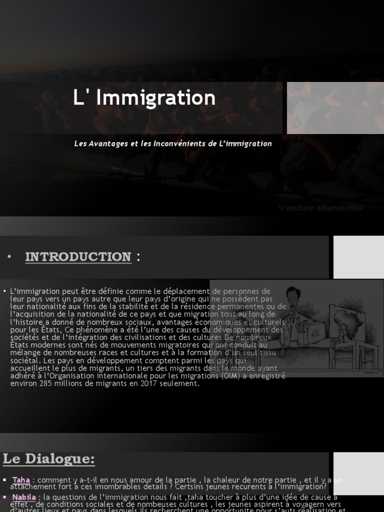 L' Immigration | PDF | Migration humaine | Immigration
