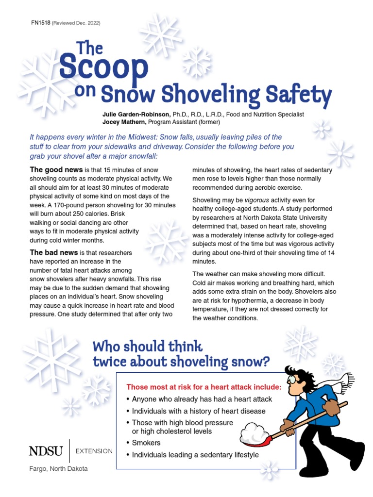 Snow Shoveling Safety | PDF | Heart | Myocardial Infarction