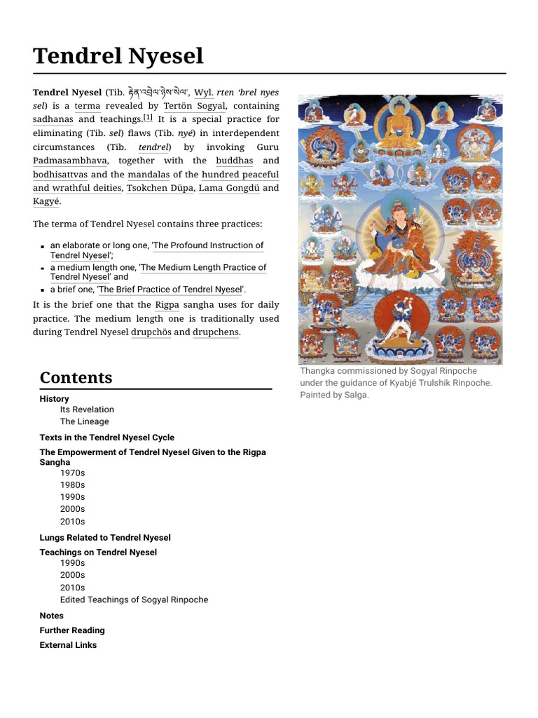 Tendrel Nyesel - Rigpa Wiki052150 | PDF | Padmasambhava | Buddhist Philosophical Concepts