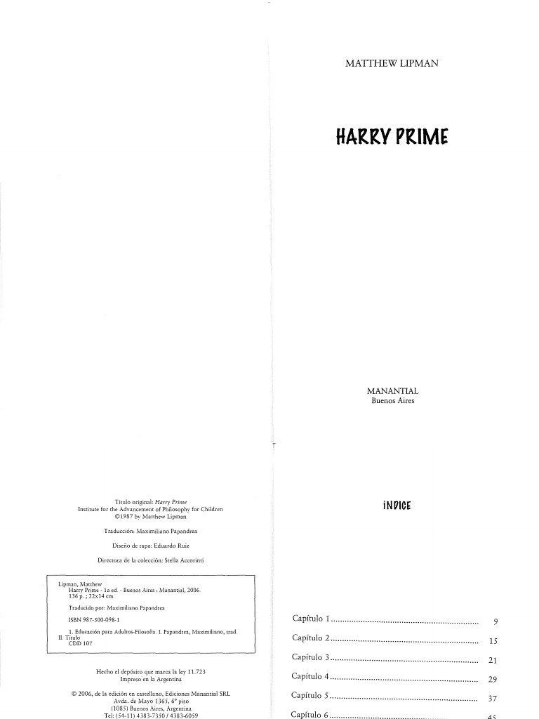 Harry Prime Liptman | PDF | Pensamiento | Verdad