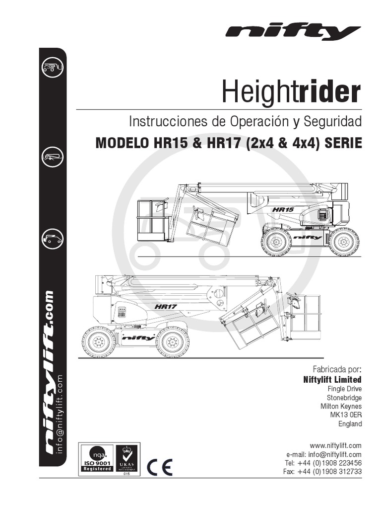 HR15 & 17 Manual Operador PDF | PDF | Motor diesel | Neumático