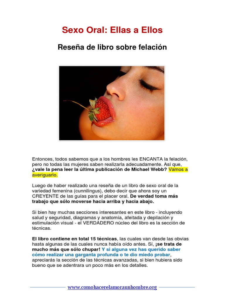 Sexo Oral Ellas A Ellos 110184429 | PDF | La felación | Sexo oral