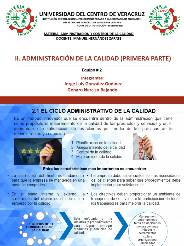 Administración de La Calidad | PDF | Calidad (comercial) | Información