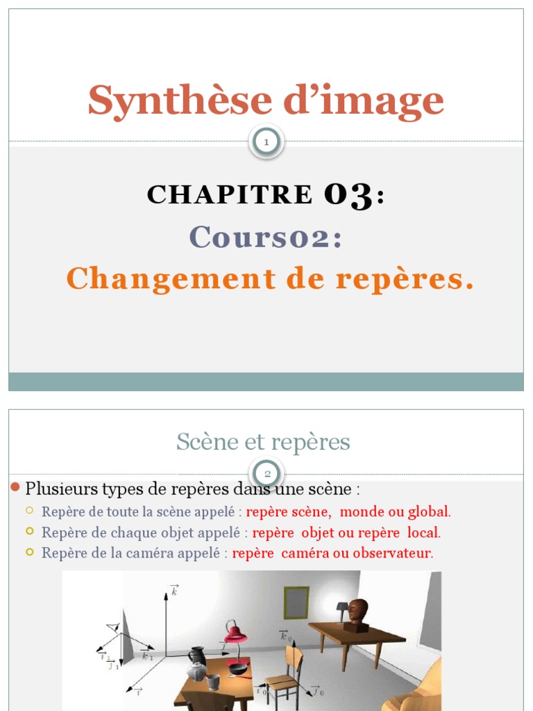 Cours Chapitre 03 - Changement de Repere | PDF