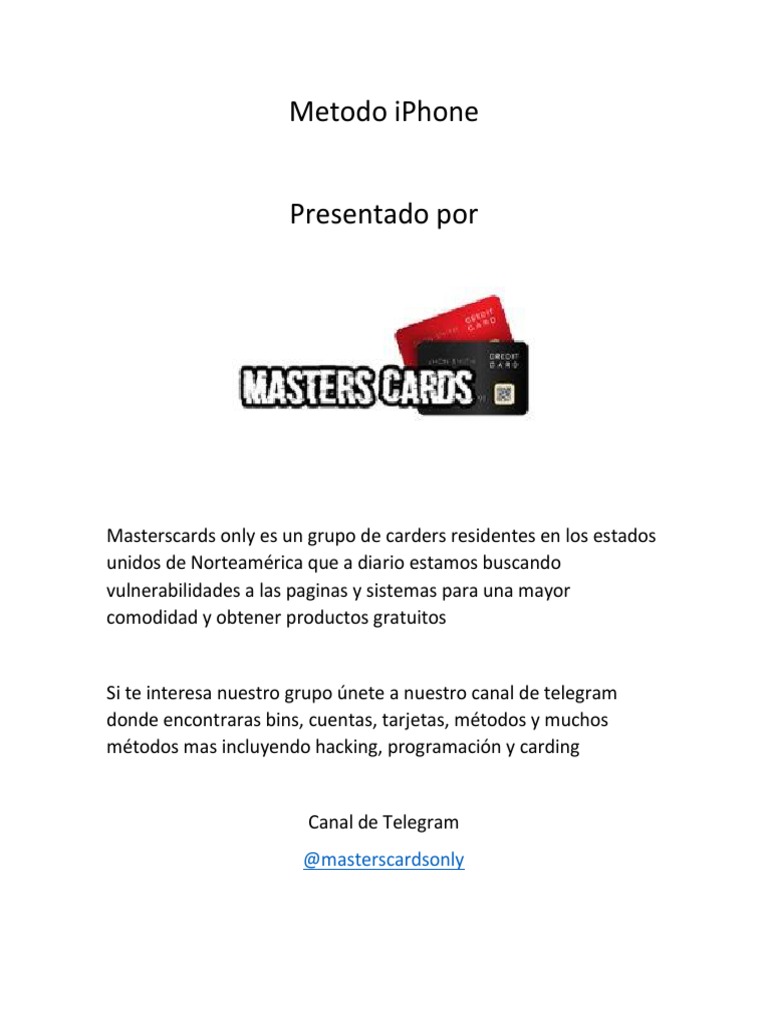 Metodo Iphone (Curso CARDING) | PDF