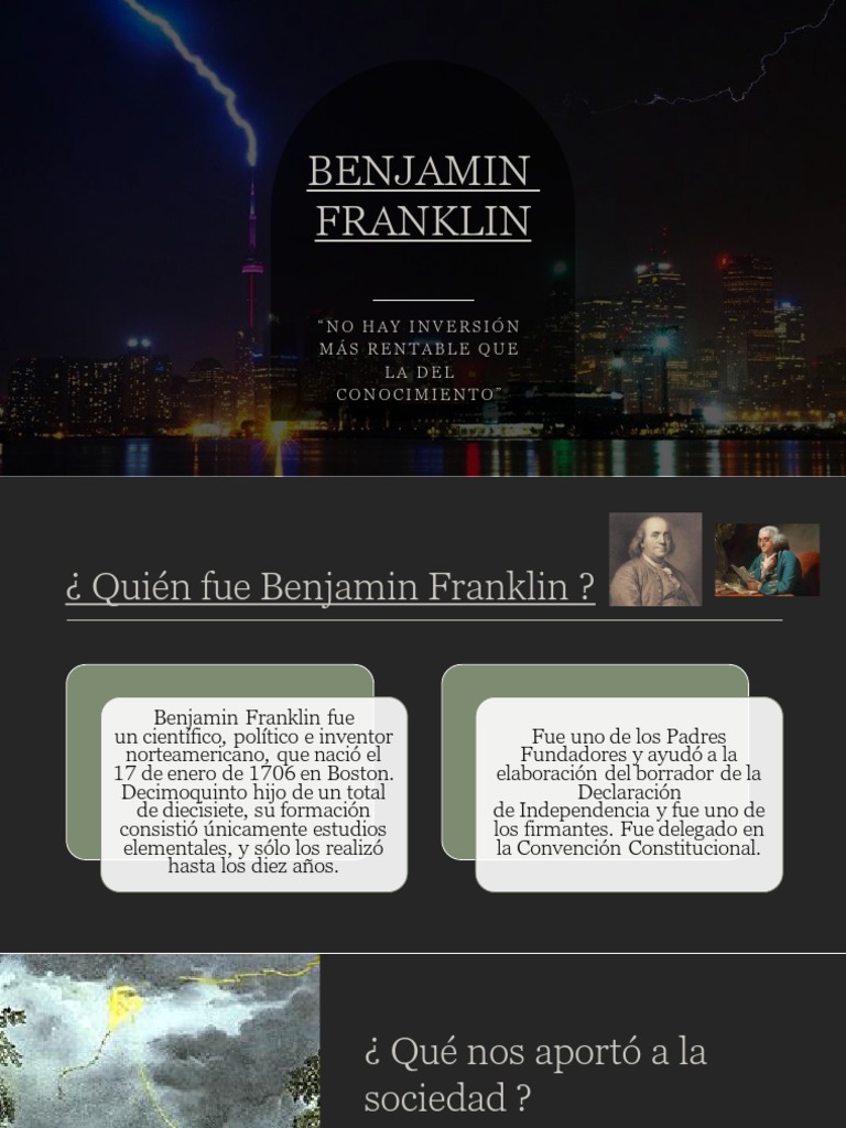 Presentación 21 | PDF | Benjamin Franklin | Electricidad