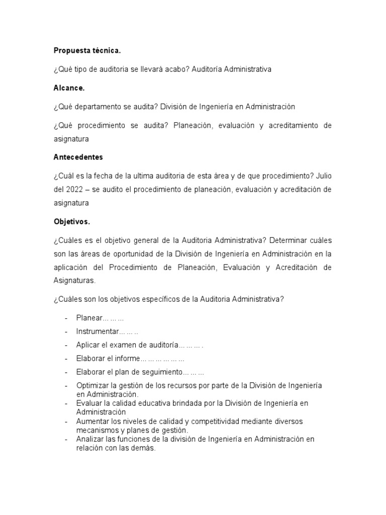 Preguntas A Auditar | Descargar gratis PDF | Auditoría | Planificación Preguntas A Auditar | Descargar gratis PDF | Auditoría | Planificación