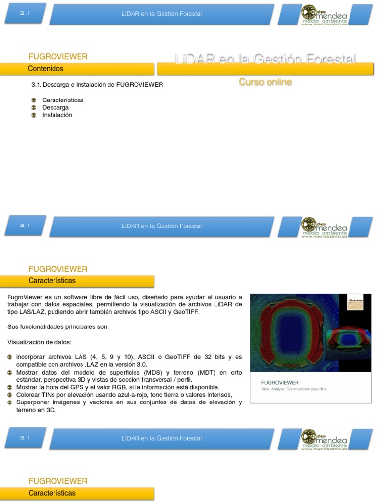 FUGROVIEWER 3.1: LiDAR y Gestión Forestal | PDF | Lidar | Desarrollo de ...