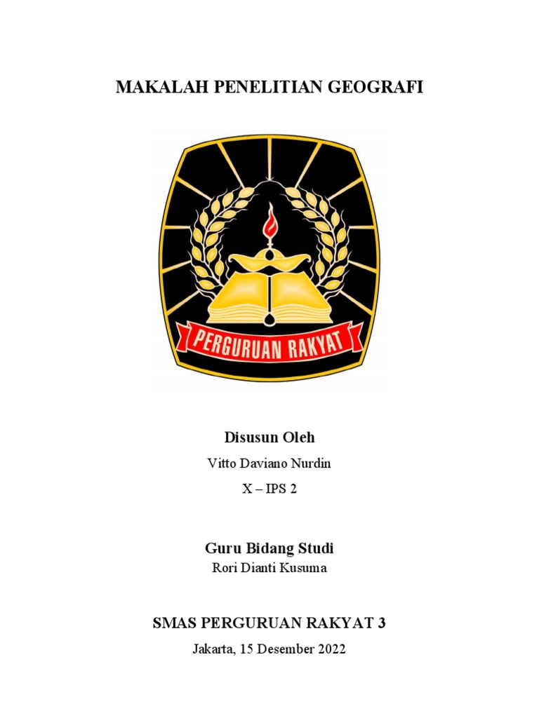 Contoh Makalah Penelitian Geografi | PDF