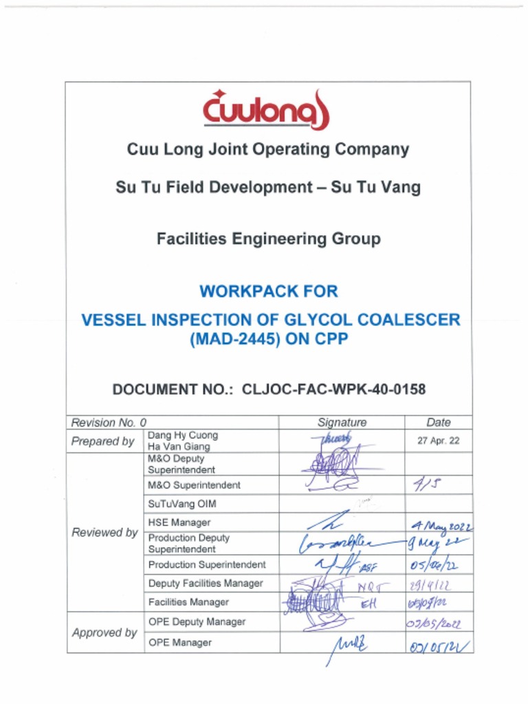 Cljoc Fac WPK 40 0158 | PDF | Leak | Personal Protective Equipment