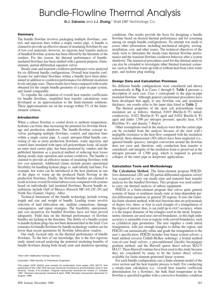 Bundle-Flowline Thermal Analysis | PDF | Thermal Insulation | Heat Transfer Bundle-Flowline Thermal Analysis | PDF | Thermal Insulation | Heat Transfer