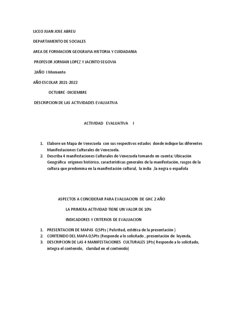 GHC 2 AÑO 1ra | PDF