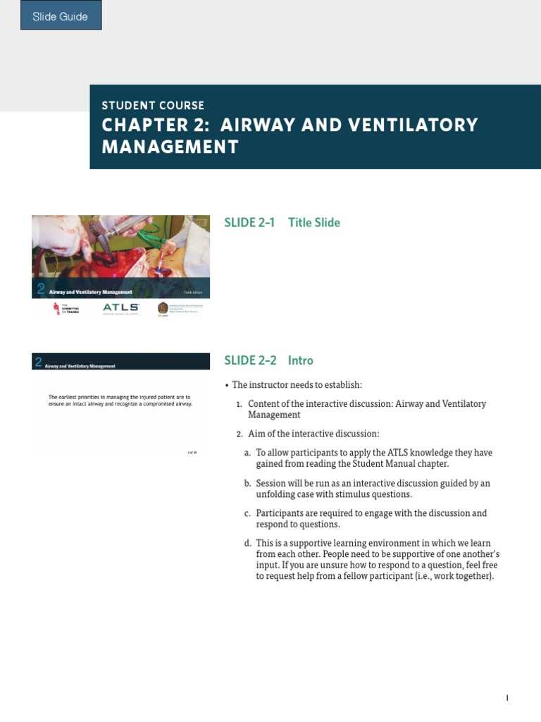 Chapter 2 Airway and Ventilatory Management | PDF | Breathing ...