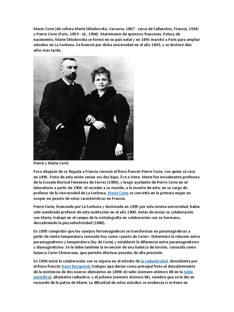 Tarea 3 B | PDF | Marie Curie | Química