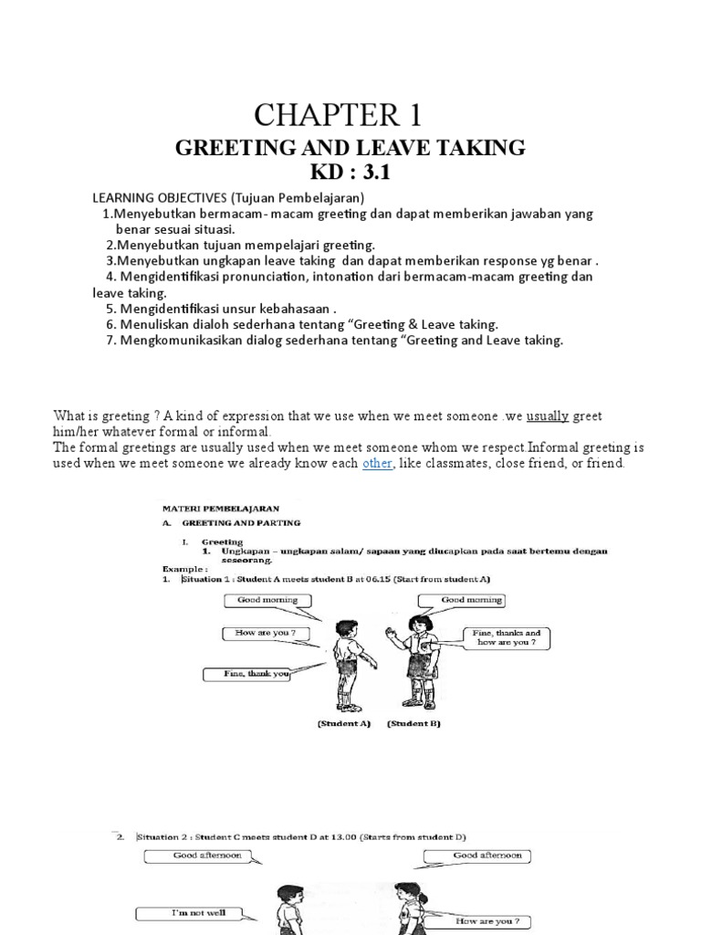 Greetings & Farewells Guide | PDF