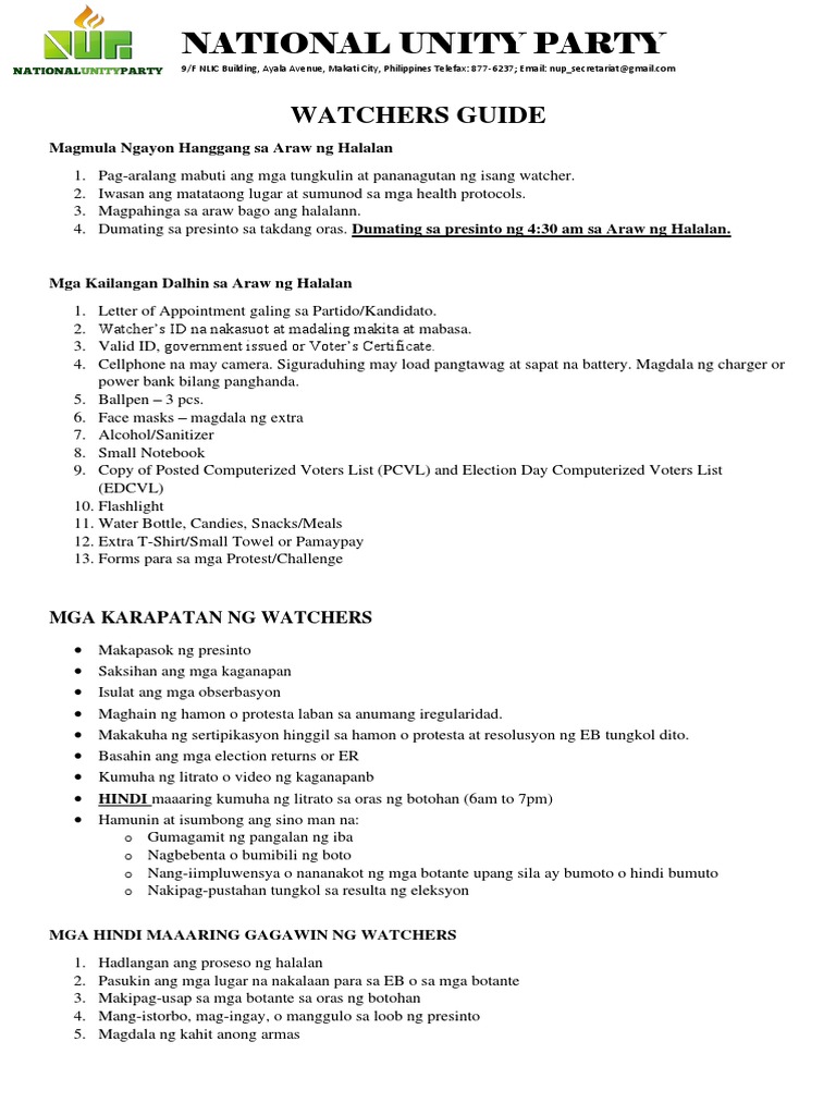 Watchers Guide | PDF