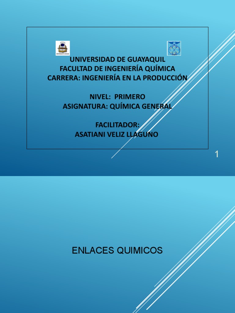 TEMA 1.4.1. ENLACES QUIMICOS DE LOS COMPUESTOSde | PDF | Enlace químico | Enlace covalente