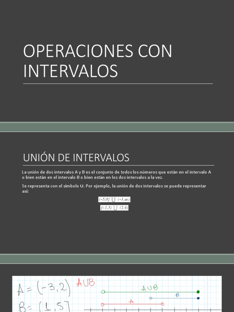 Clase 10-Operaciones Con Intervalos | PDF