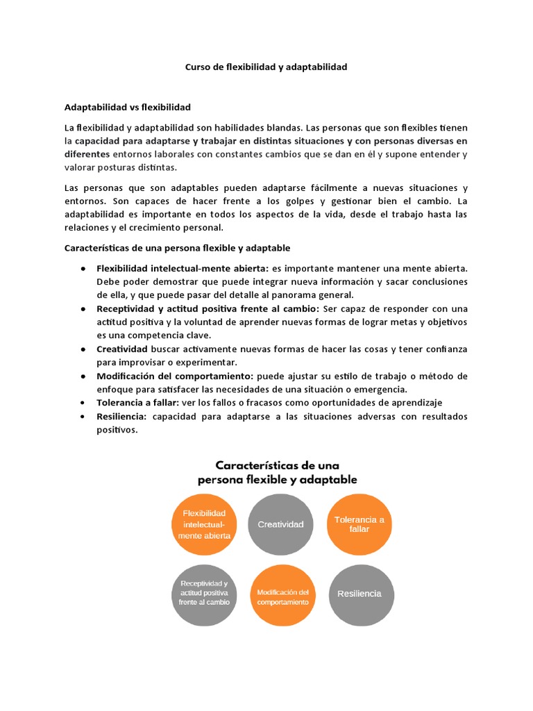 Version Final Flexibilidad y Adaptabilidad | PDF | Aprendizaje | Creatividad