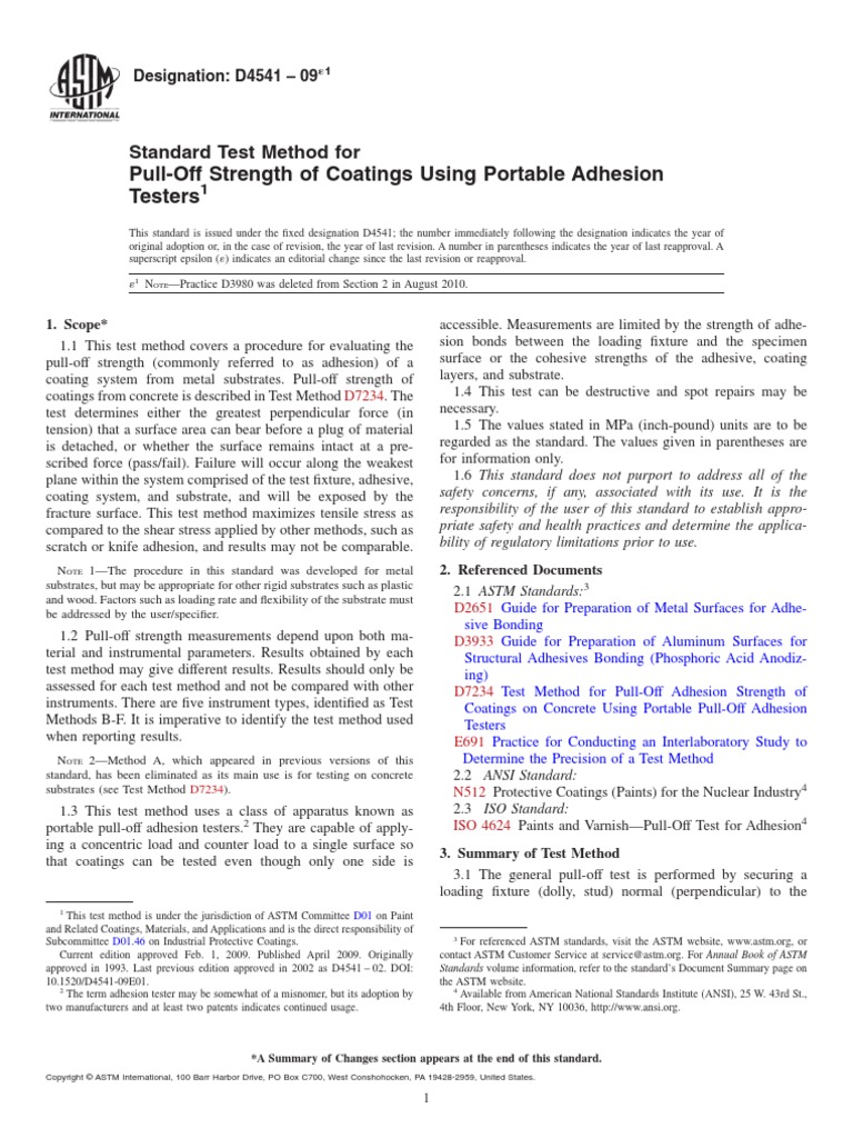 Astm D4541 | Download Free PDF | Strength Of Materials | Adhesive