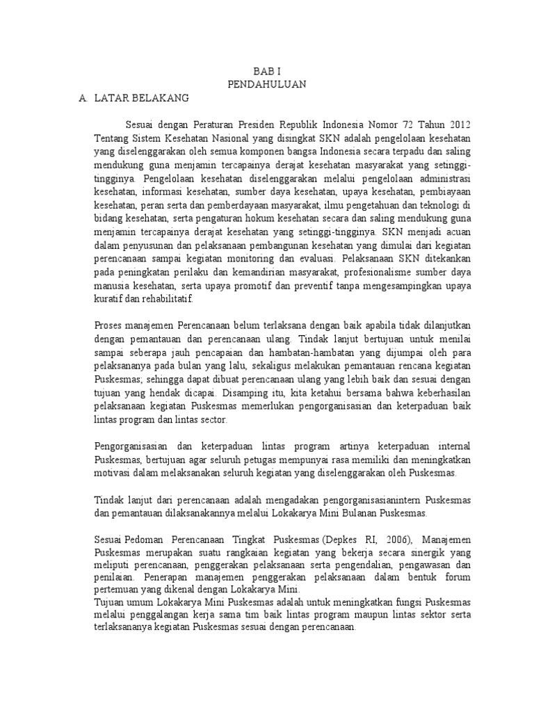 Laporan Lokmin Bulanan Bab | PDF